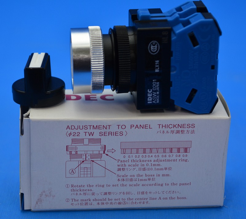 通販 | IDEC（和泉） ASW220 φ22 TWシリーズ セレクタスイッチ 矢形ハンドル 90°-2ノッチ | アドウイクス株式会社